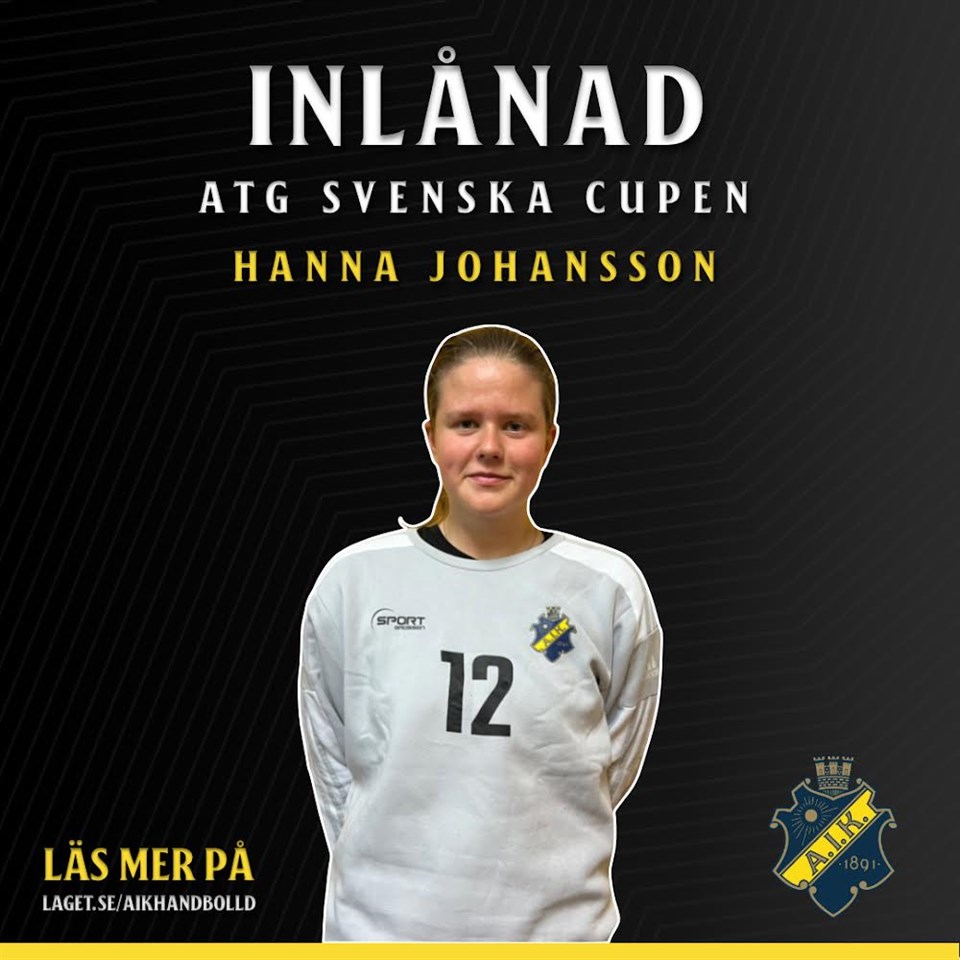 Hanna Johansson inlånad till AIK | AIK Handboll Dam