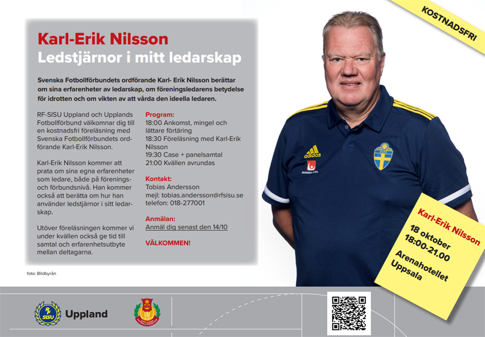TIPS - Föreläsning med Karl-Erik Nilsson 18/10 | IF VP Uppsala