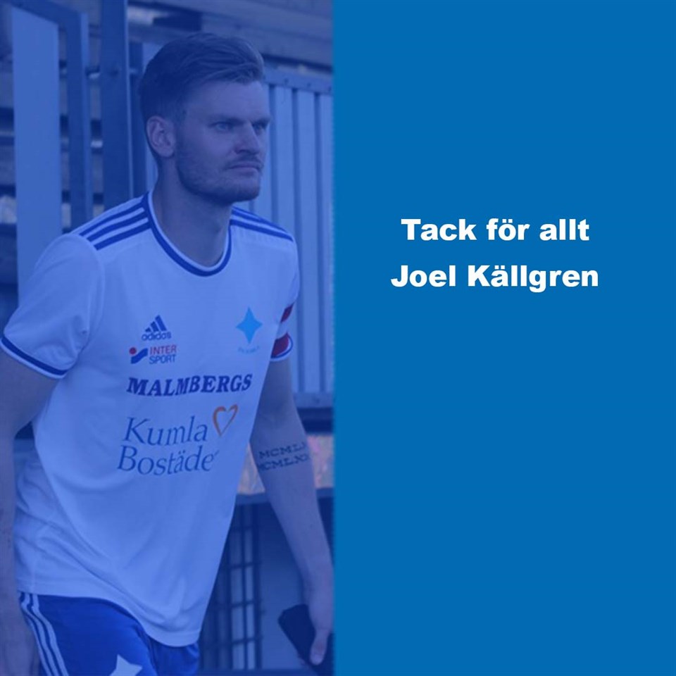 Tack för allt, Joel Källgren | IFK Kumla Fotboll A-lag Herrar