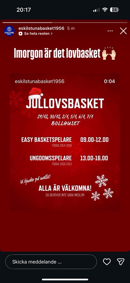Jullovsbasket | Eskilstuna Basket P13