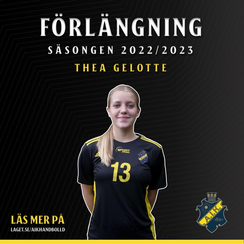 Thea Gelotte förlänger med AIK | AIK Handboll Dam